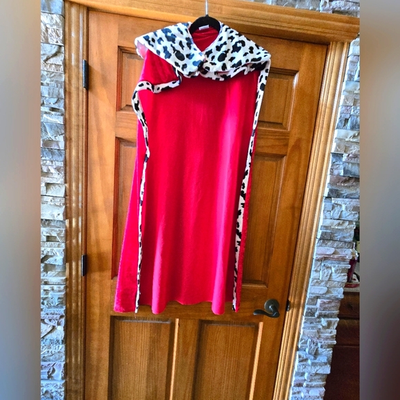 Disguise | Jackets & Coats | Red Cape With Dalmation Trim By Disguise ...